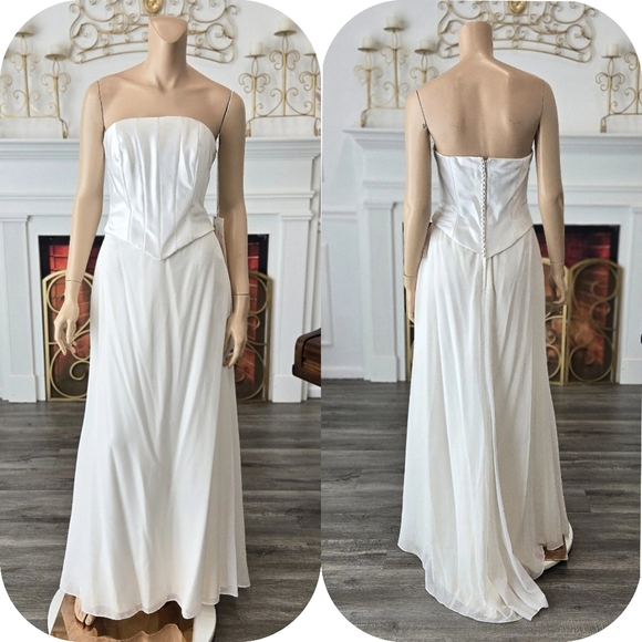 Alfred Angelo | Dresses | Alfred Angelo Vintage 0s Y2k Beaded White ...